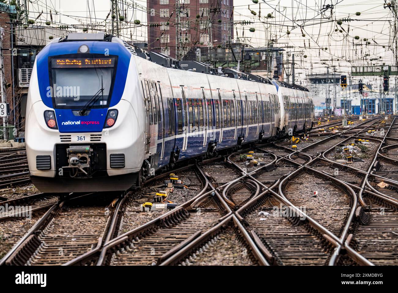 Cologne main station, regional express train, National Express on the ...
