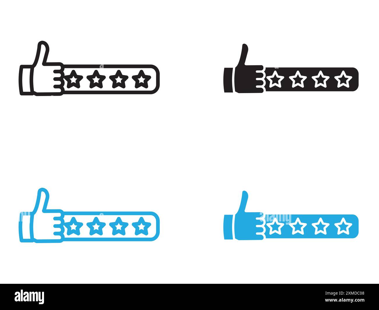 customer product rating icon vector line logo mark or symbol set ...