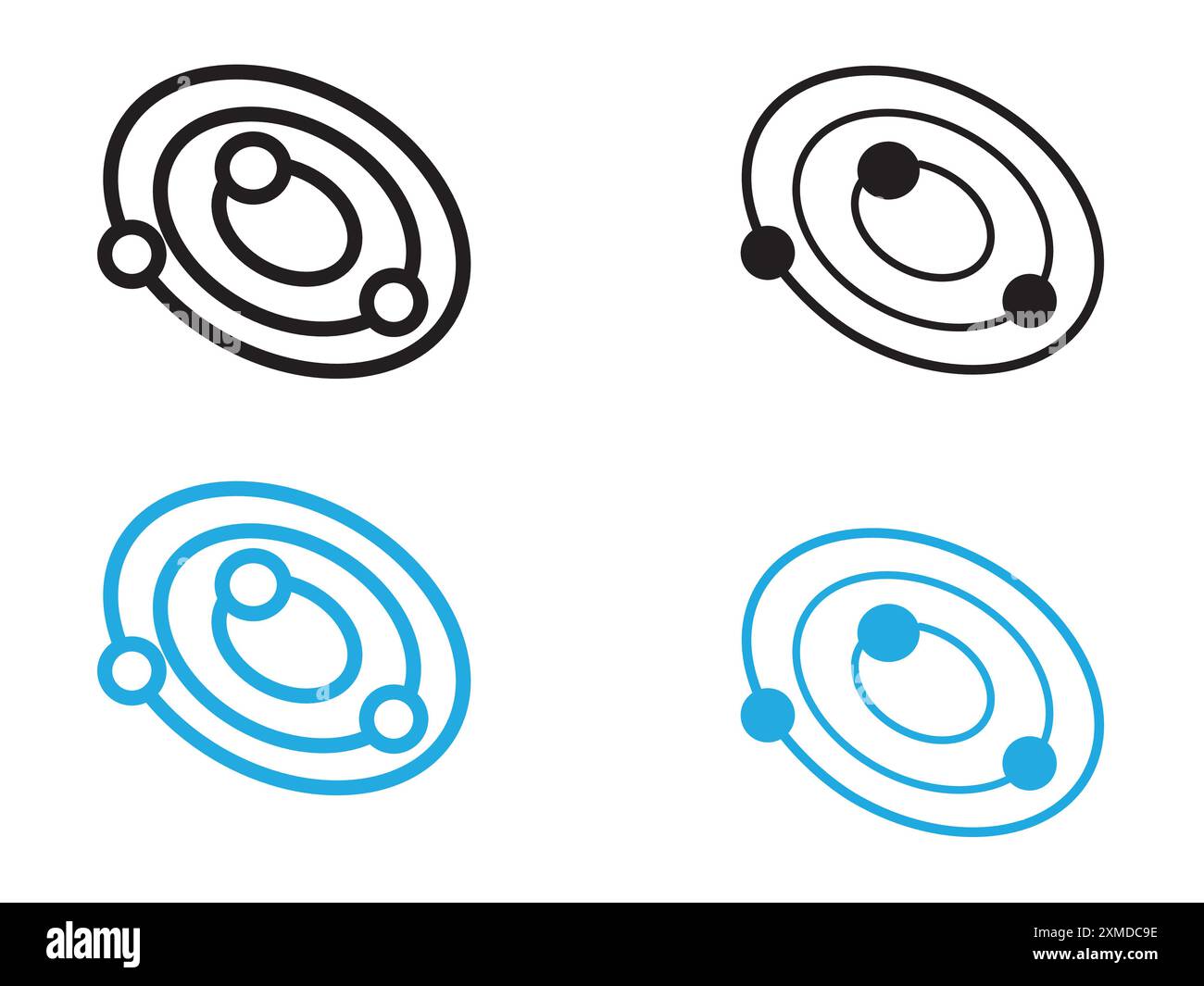 Galaxy icon vector line logo mark or symbol set collection outline ...