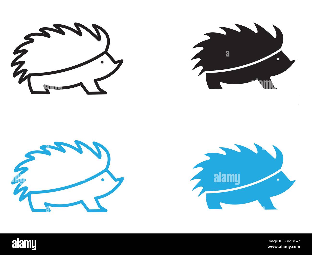 Hegdehog Icon 2 Vector Line Logo Mark Or Symbol Set Collection Outline Style Stock Vector