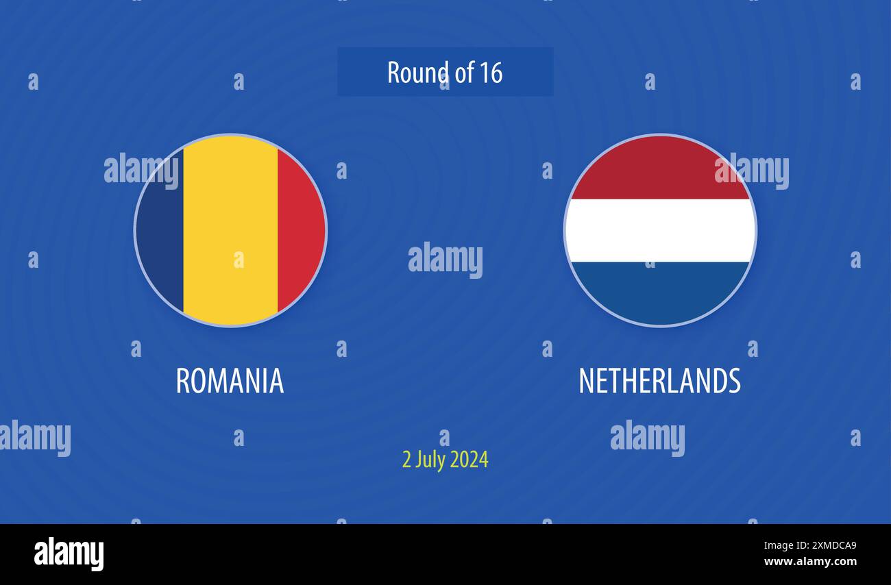 Romania vs Netherlands soccer scoreboard broadcast template Europe ...
