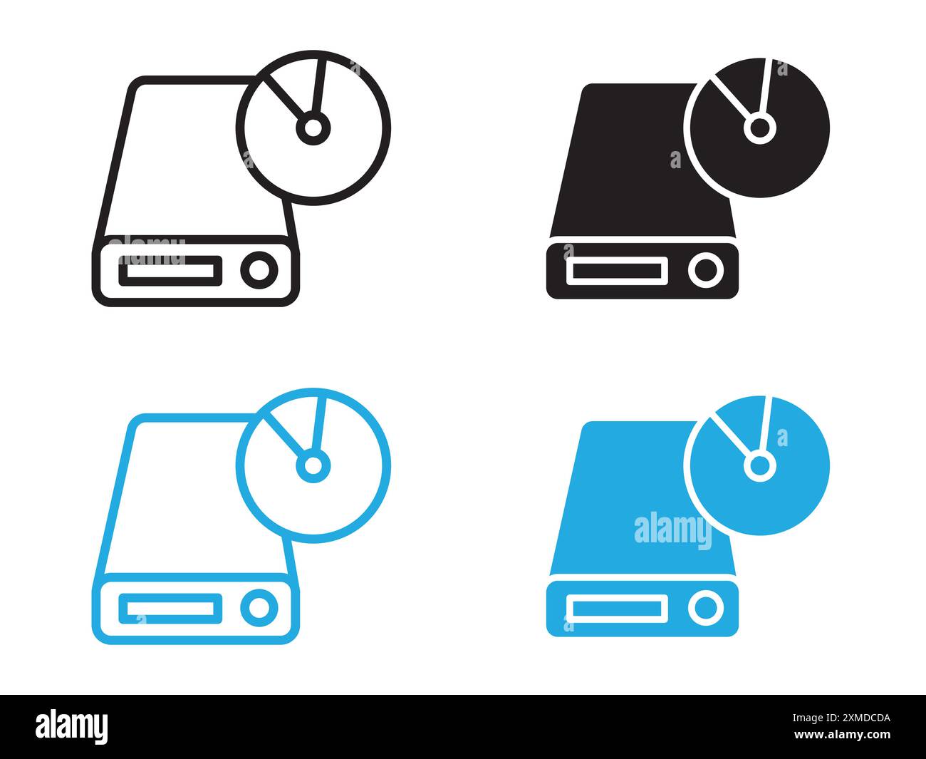 Dvd CDROM disc icon vector line logo mark or symbol set collection ...
