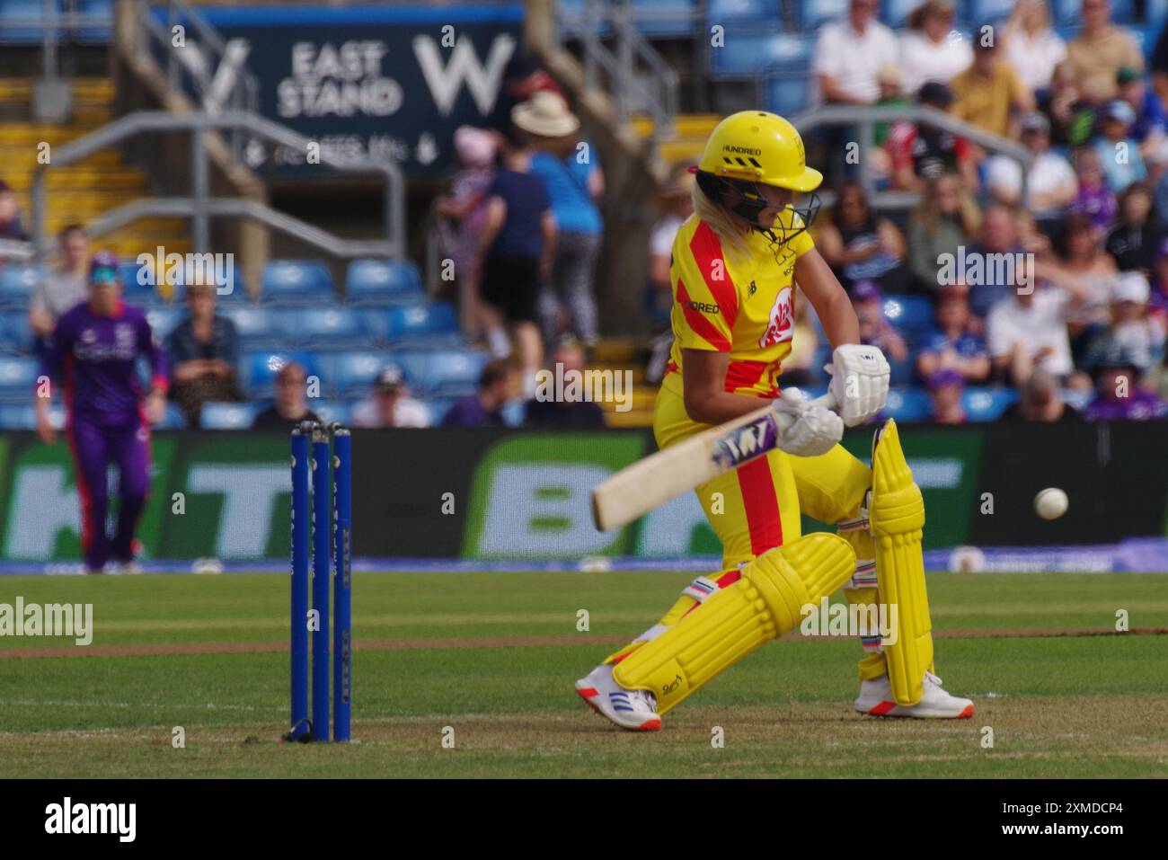 Leeds, 26 July 2024. Katie George batting for Trent Rockets women ...