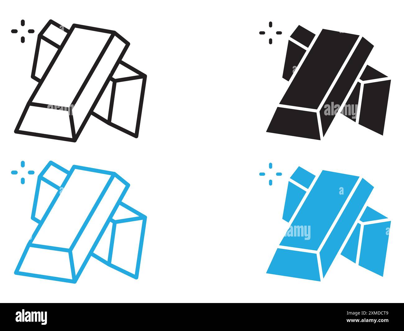 gold bars icon (2) vector line logo mark or symbol set collection outline style Stock Vector ...