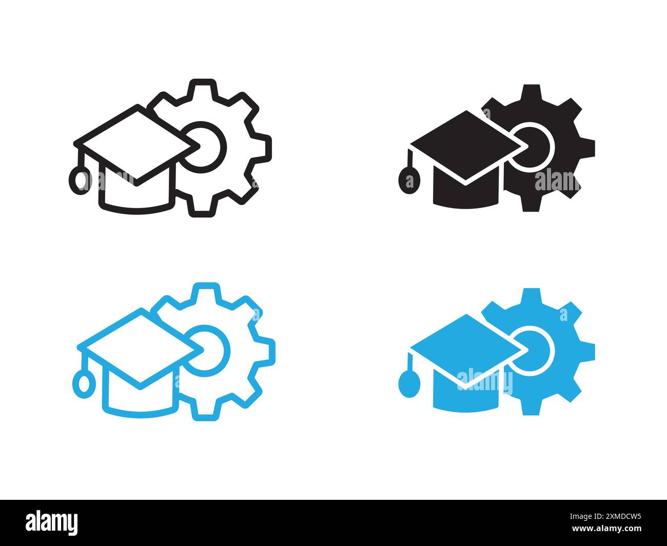 Engineering education icon vector line logo mark or symbol set ...