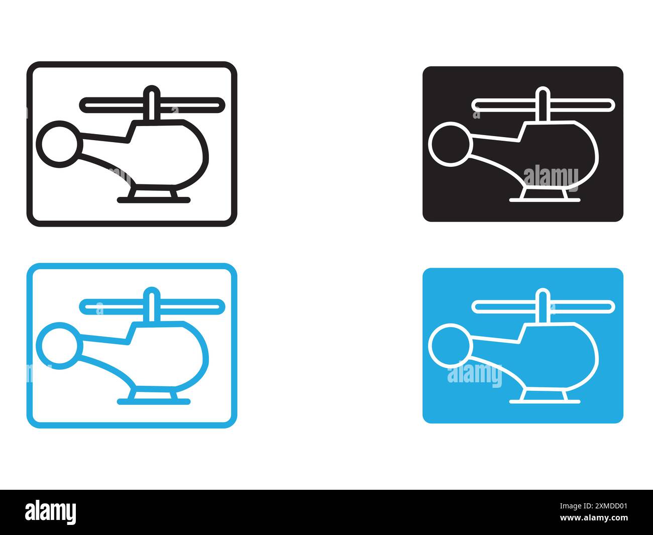 Helicopter icon vector line logo mark or symbol set collection outline ...