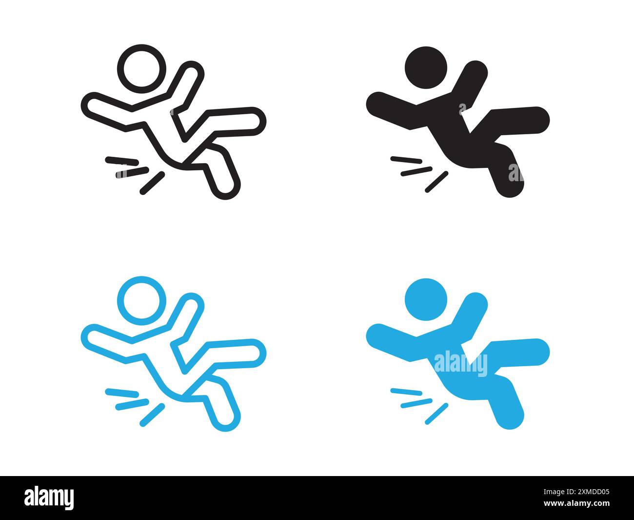 Falling man icon vector vectors Stock Vector Images - Alamy