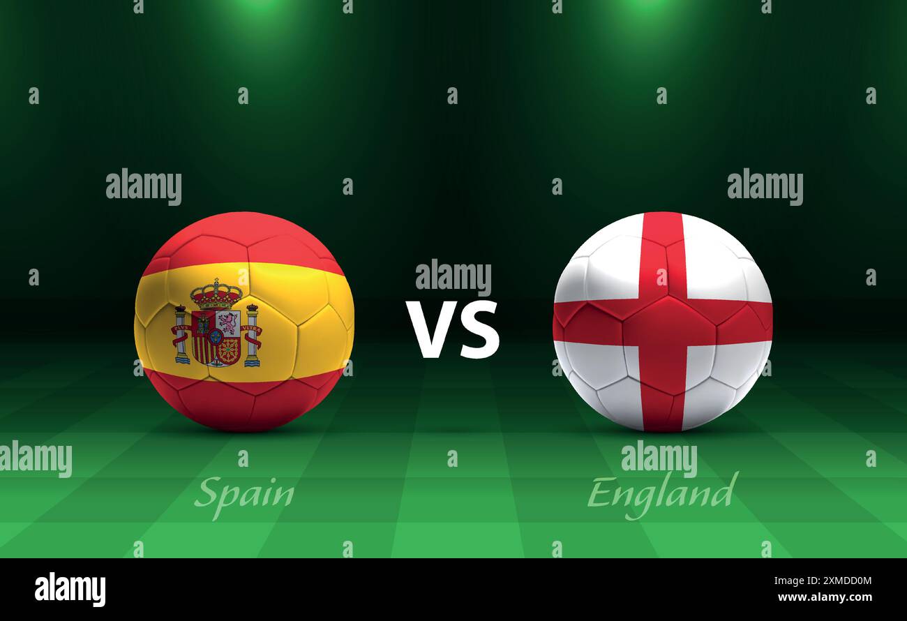 Spain vs England soccer scoreboard broadcast template Stock Vector ...