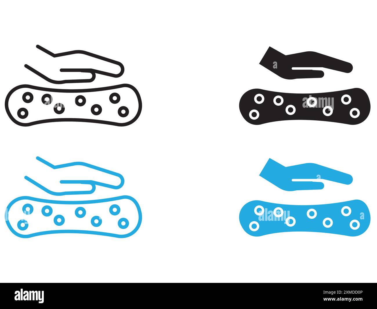 Latex mattress material icon vector line logo mark or symbol set ...