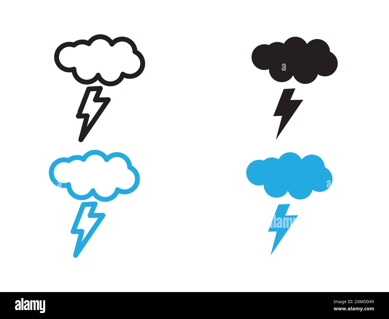 Lightning thunderbolt pictogram outline hi-res stock photography and ...