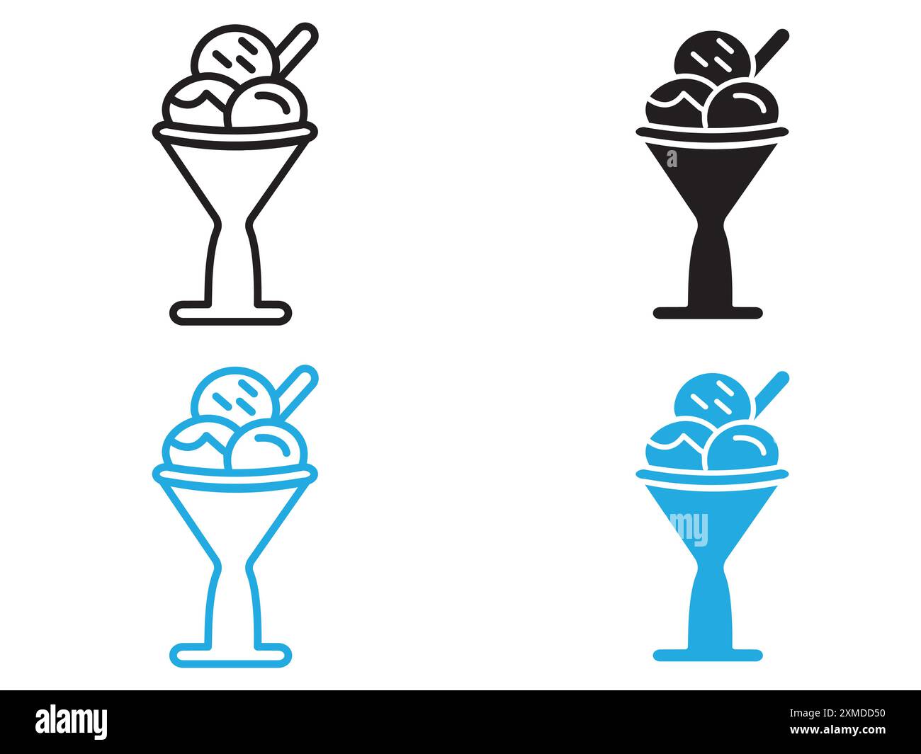 Summer gelato icon outline Stock Vector Images - Alamy