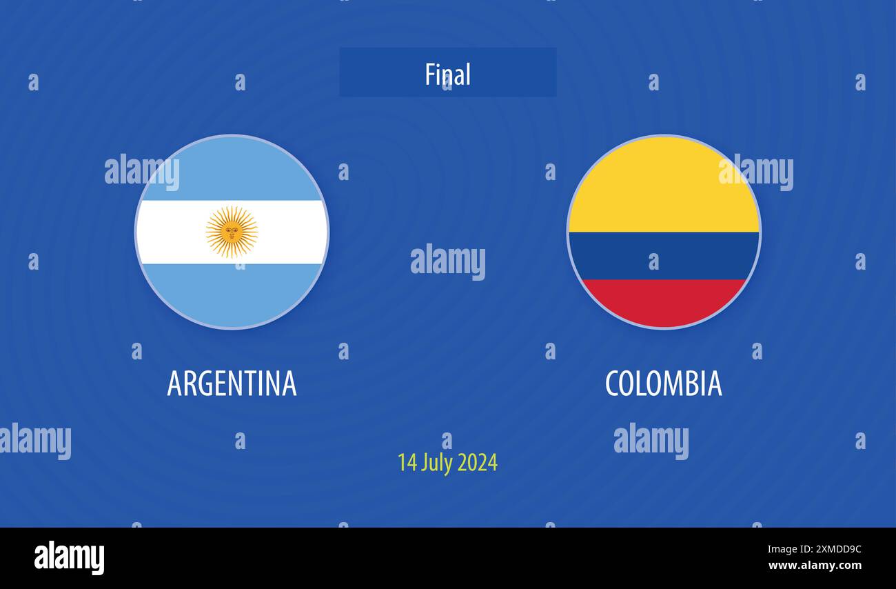 Argentina vs Colombia soccer scoreboard broadcast template Stock Vector ...