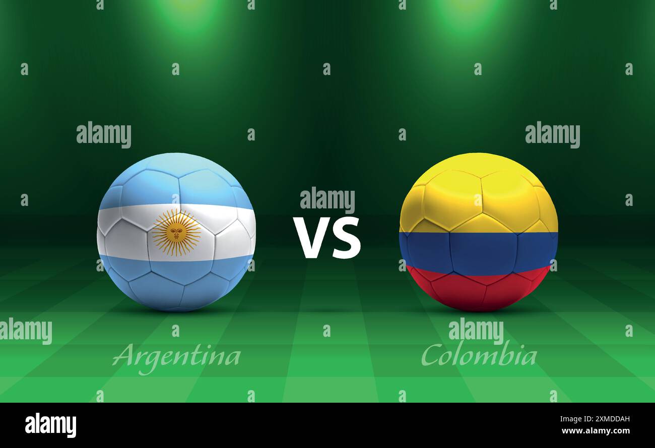 Argentina vs Colombia soccer scoreboard broadcast template Stock Vector ...