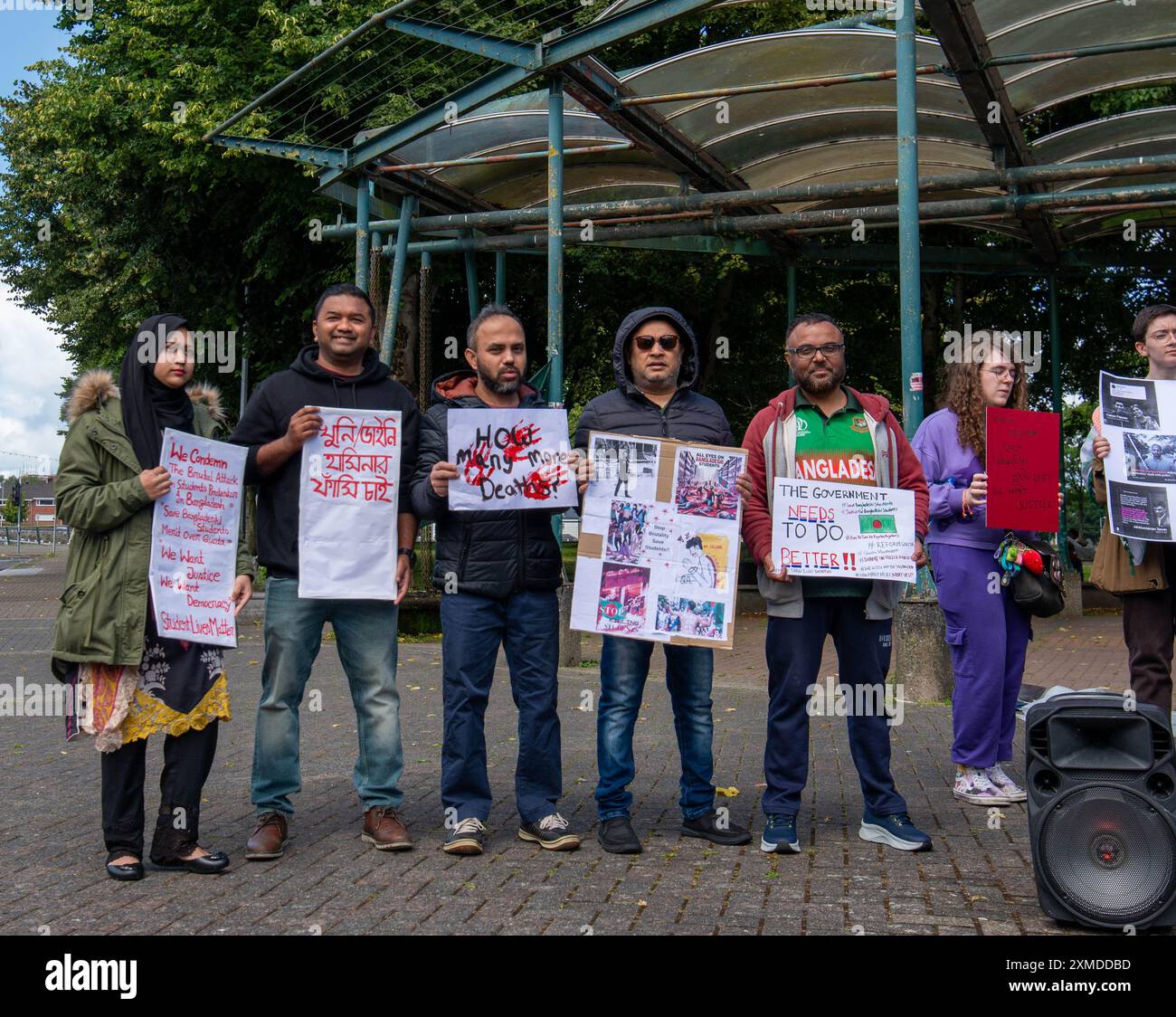 Limerick,Ireland demonstration by Bangladeshi people,27 July 2024 Stock ...