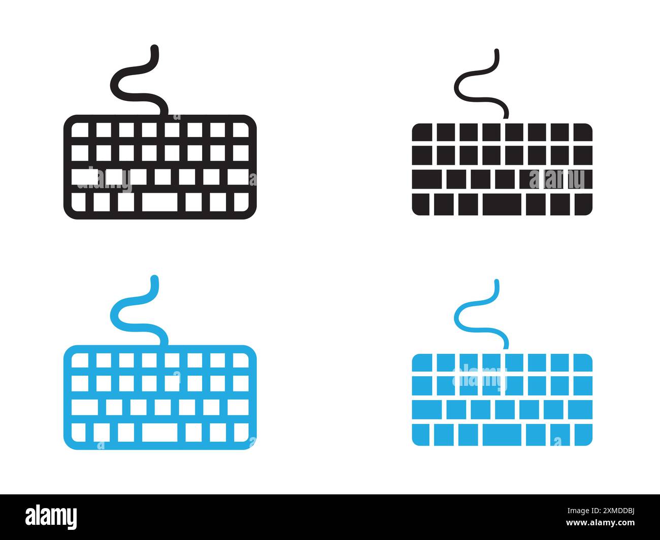 Keyboard icon vector line logo mark or symbol set collection outline style Stock Vector Image ...