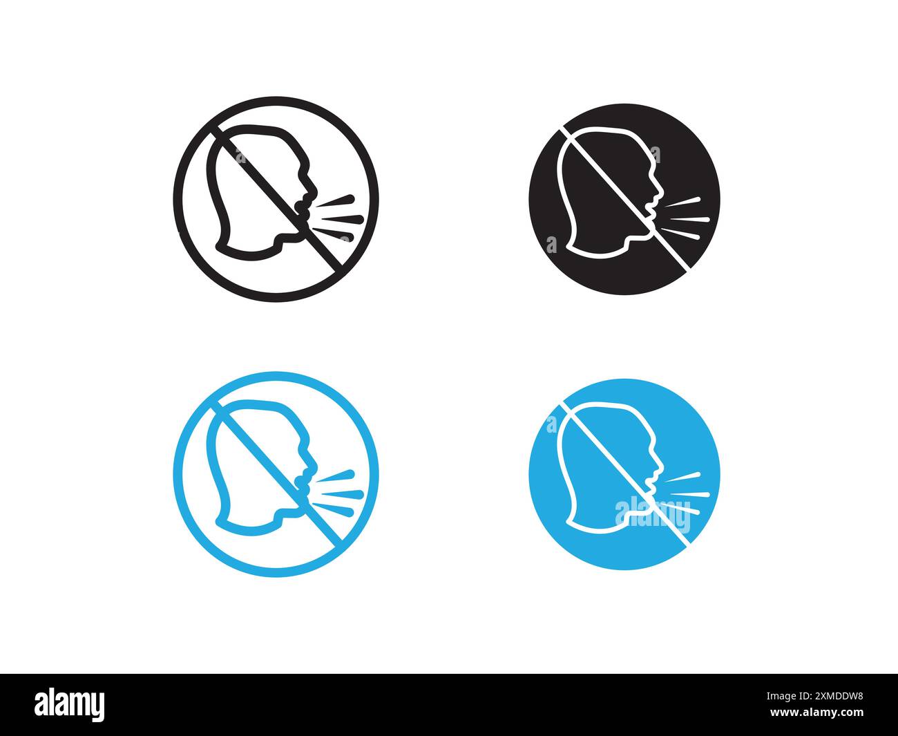 No Cough icon vector line logo mark or symbol set collection outline ...