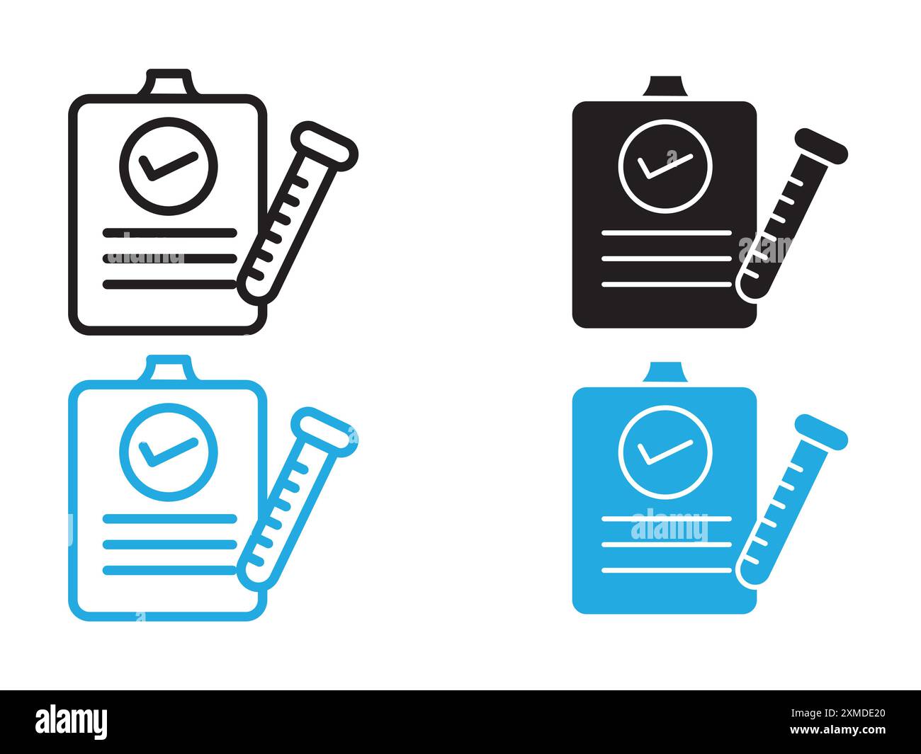 Laboratory Test Icon Vector Line Logo Mark Or Symbol Set Collection