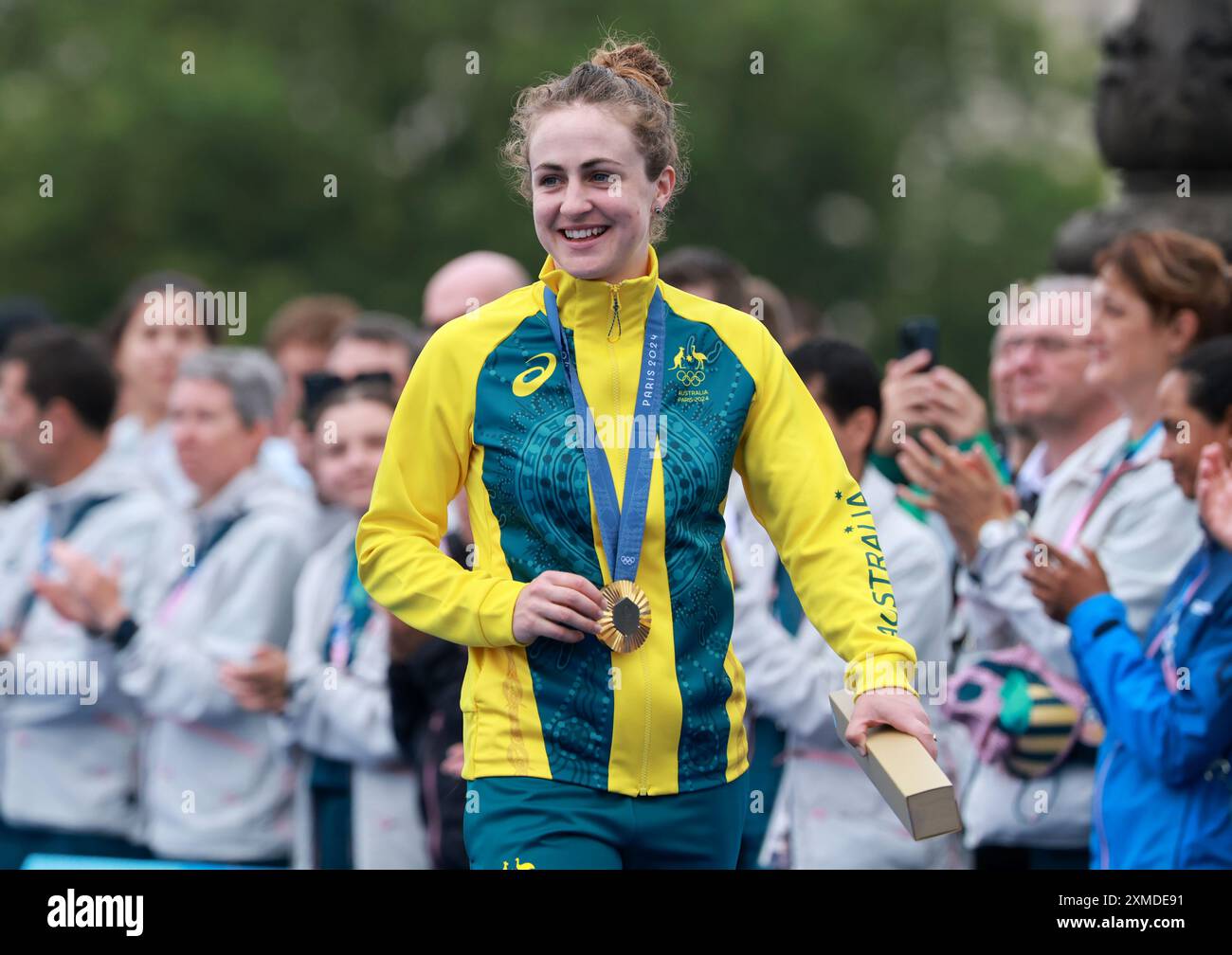 Paris, France. 27th July, 2024. Olympics, Paris 2024, cycling, road, women, individual time ...