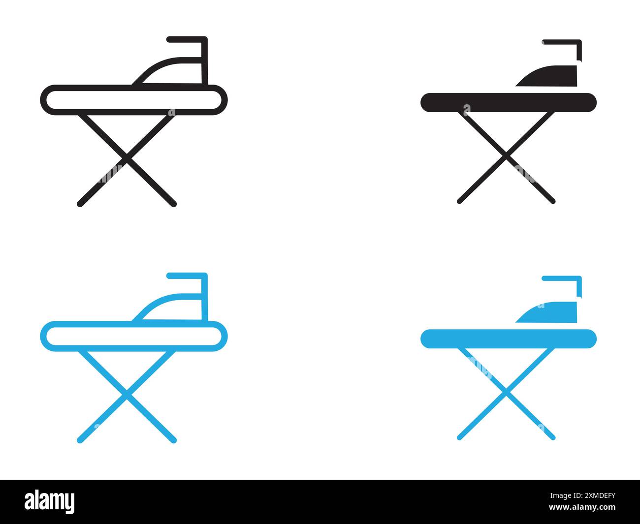 ironing table icon vector line logo mark or symbol set collection outline style Stock Vector ...