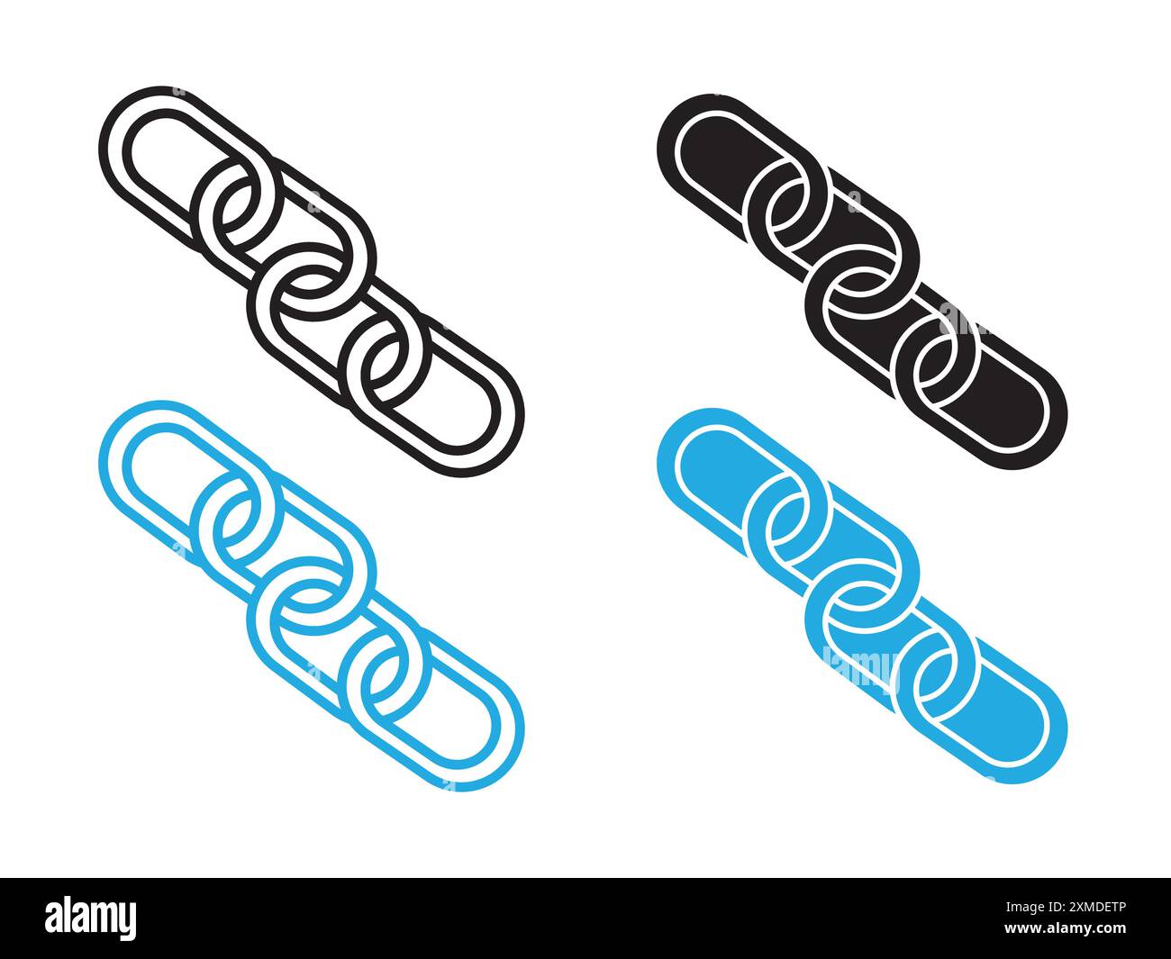 Link chain icon vector line logo mark or symbol set collection outline ...