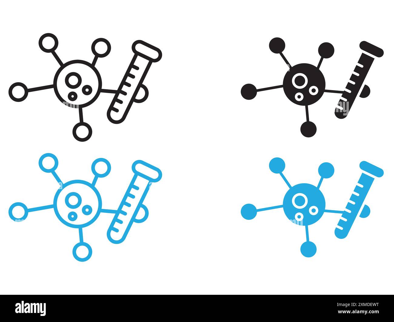 PCR test icon vector line logo mark or symbol set collection outline ...