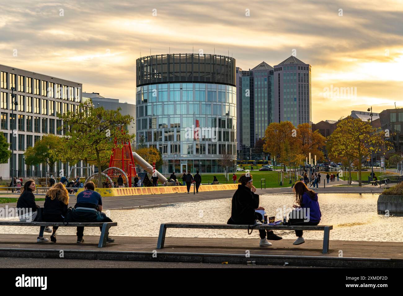 University quarter, green centre of Essen, new development quarter on a ...