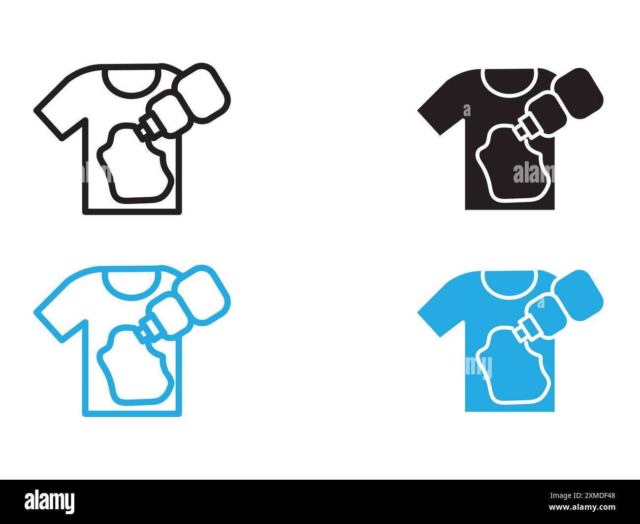 Softener clothes dirt icon vector line logo mark or symbol set ...