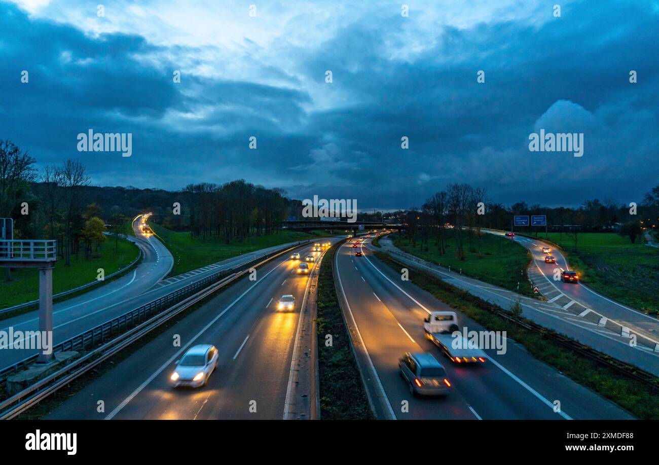 The Kaiserberg motorway junction, A40 motorway, Ruhr expressway ...