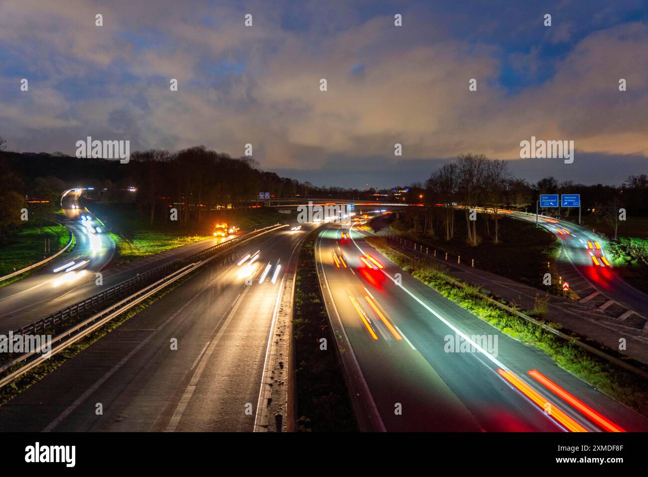 The Kaiserberg motorway junction, A40 motorway, Ruhr expressway ...