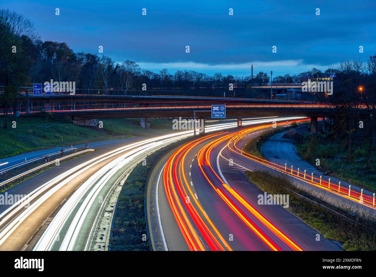 The Kaiserberg motorway junction, A40 motorway, Ruhr expressway ...