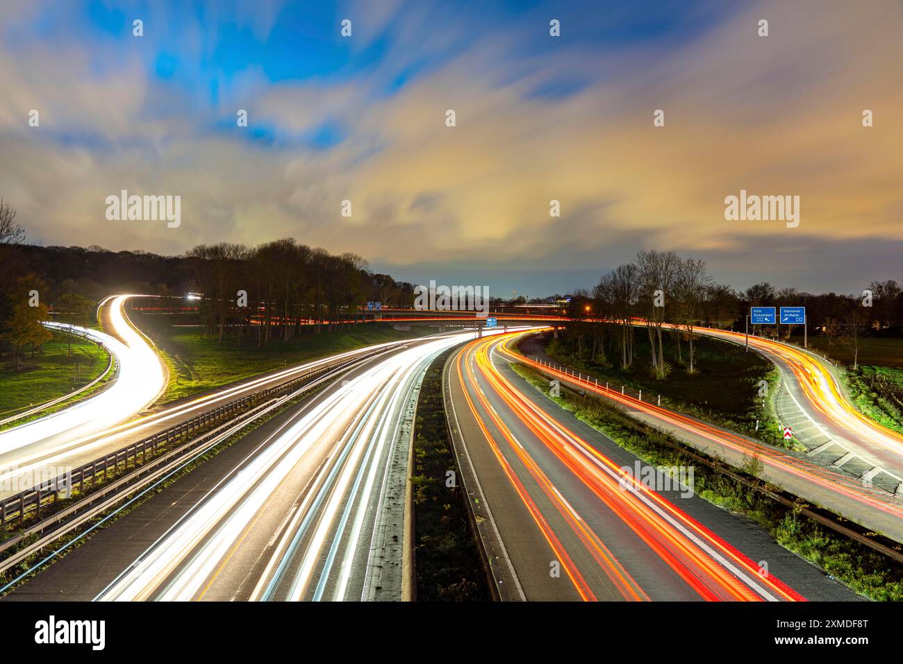 The Kaiserberg motorway junction, A40 motorway, Ruhr expressway ...
