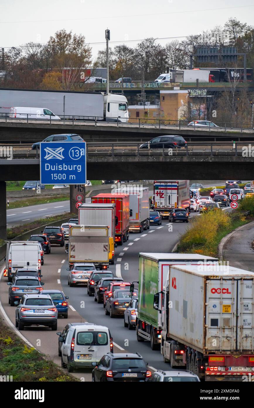The Kaiserberg motorway junction, A40 motorway, Ruhr expressway ...