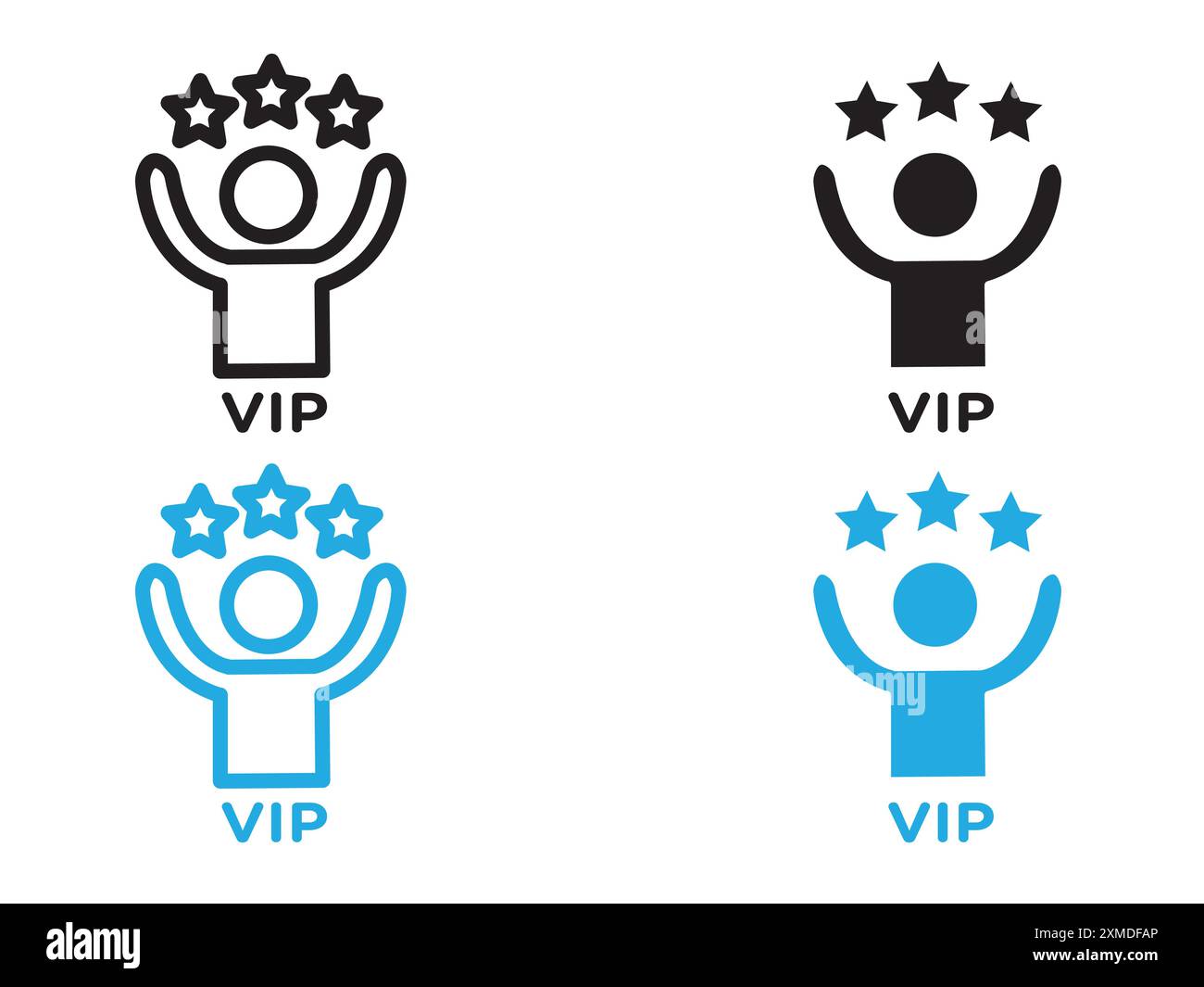 vip person icon vector line logo mark or symbol set collection outline ...