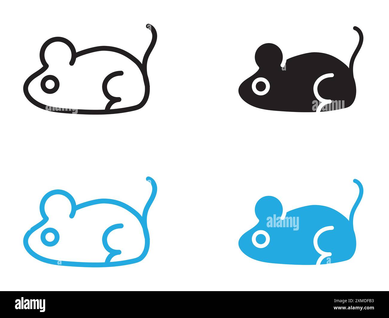 mouse animal icon (2) vector line logo mark or symbol set collection ...