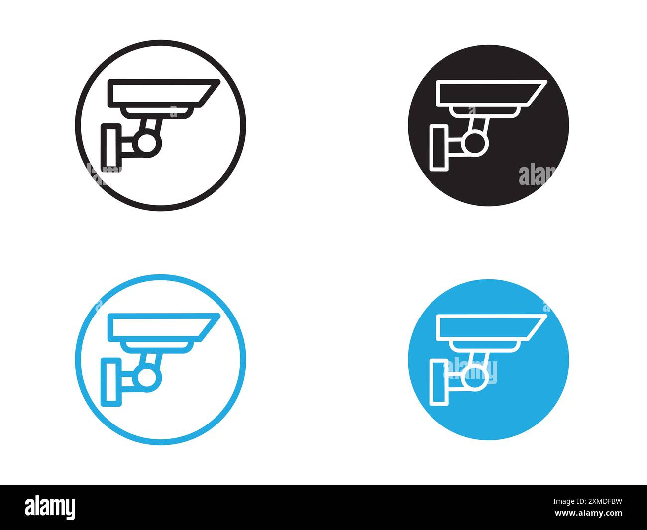 surveillance icon vector line logo mark or symbol set collection ...