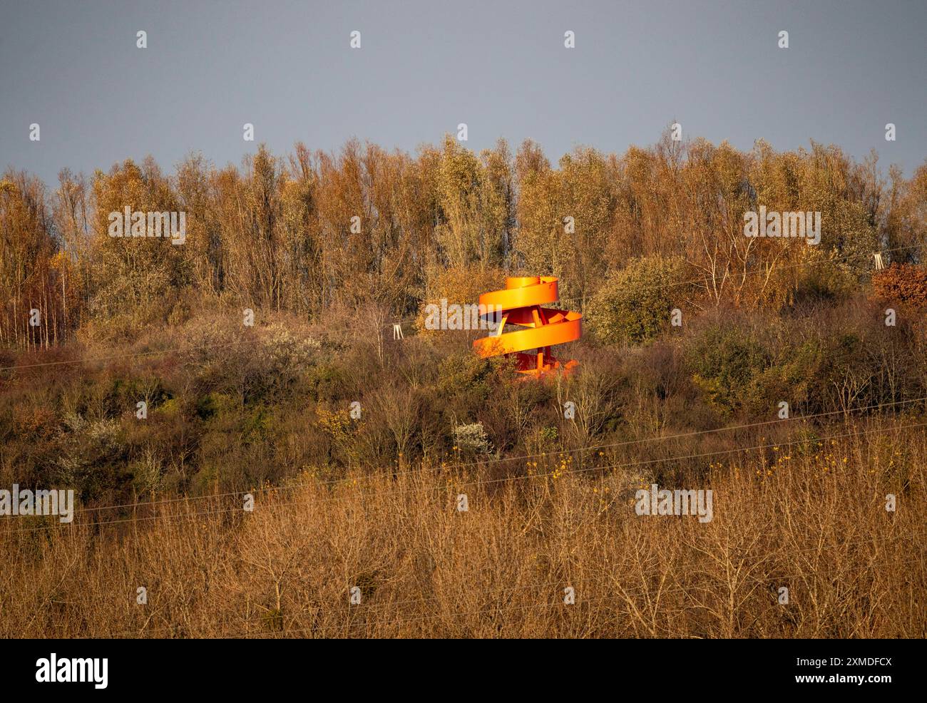 Sculpture Haldenzeichen, observation tower, Radbod spoil tip, part of ...
