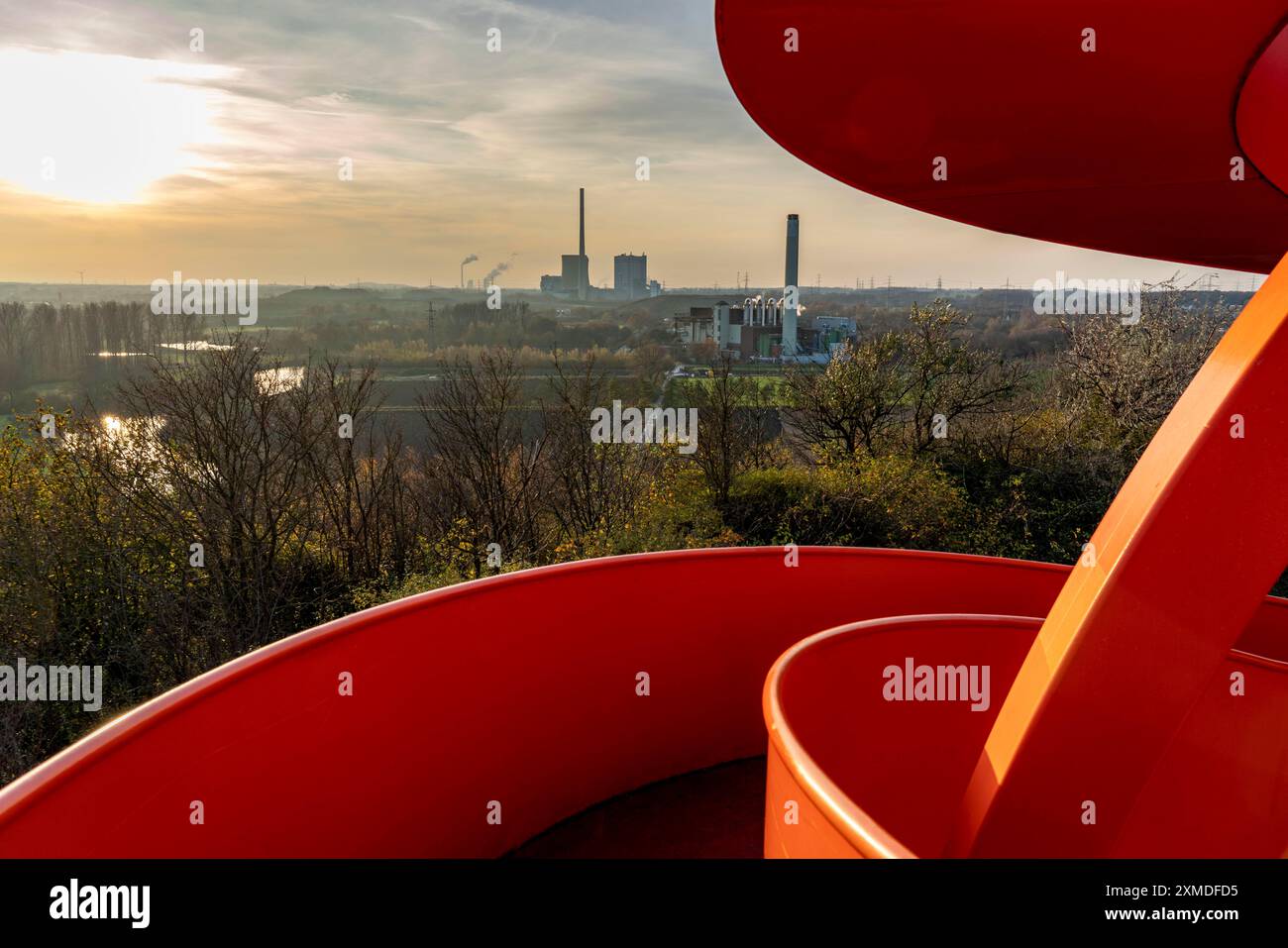 Sculpture Haldenzeichen, observation tower, Radbod spoil tip, part of ...