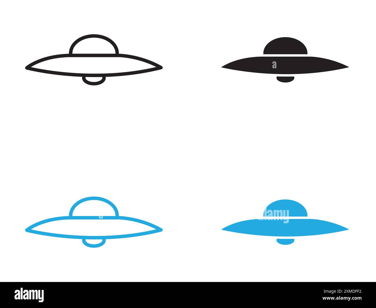 ufo flying icon vector line logo mark or symbol set collection outline ...
