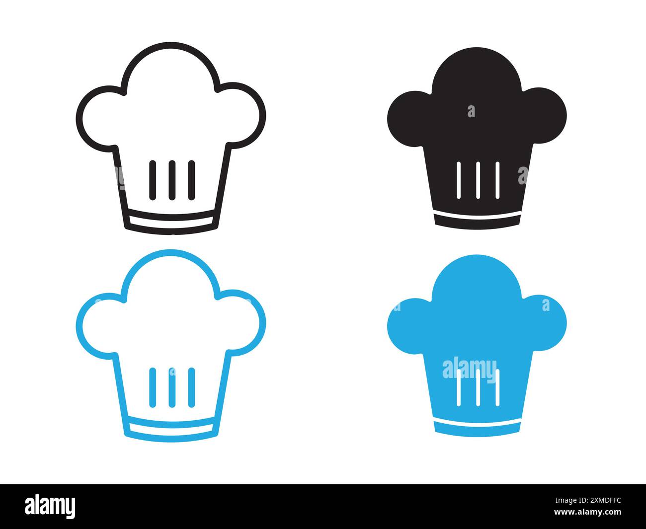 toque icon vector line logo mark or symbol set collection outline style ...