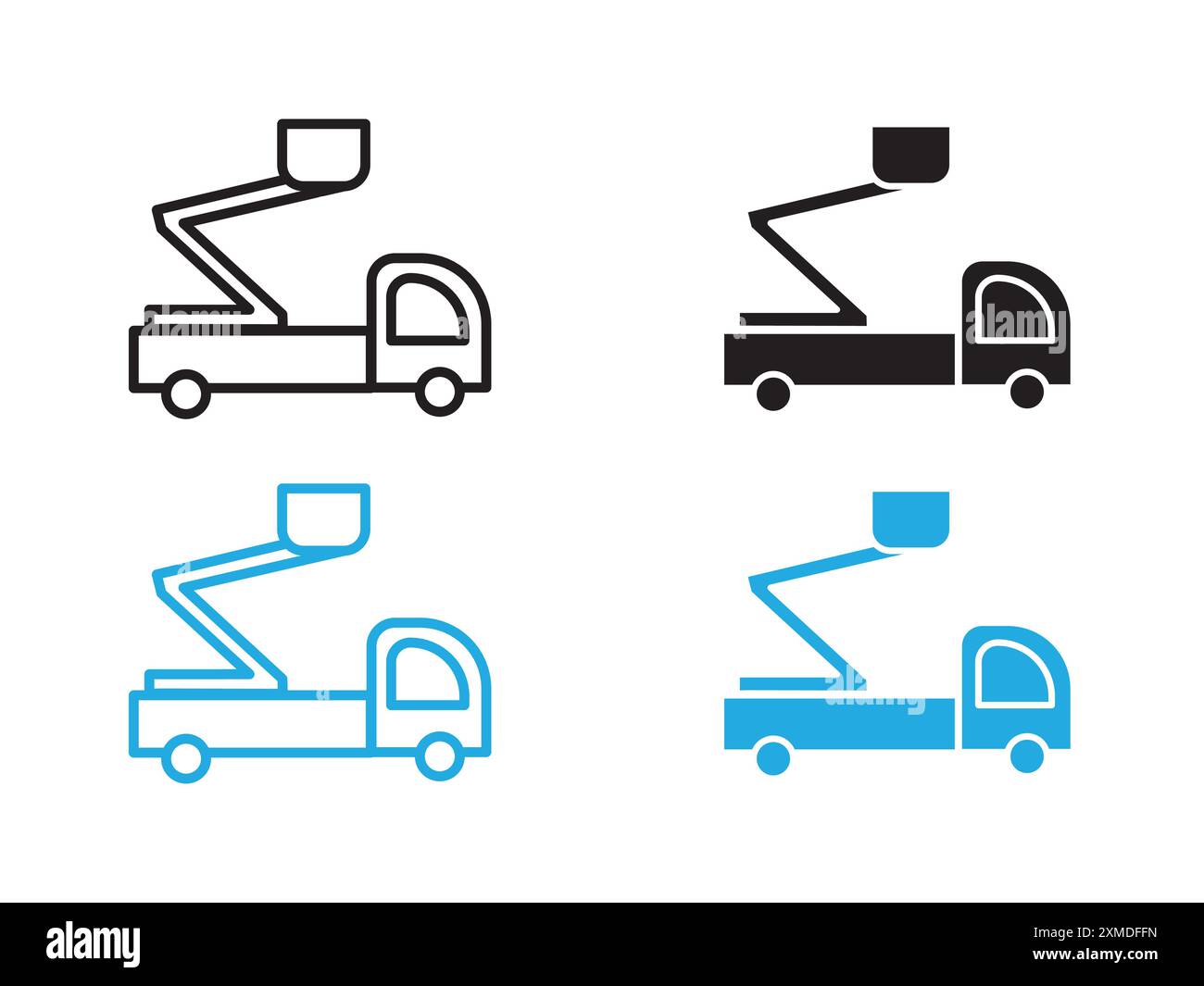 rescue truck basket icon vector line logo mark or symbol set collection ...