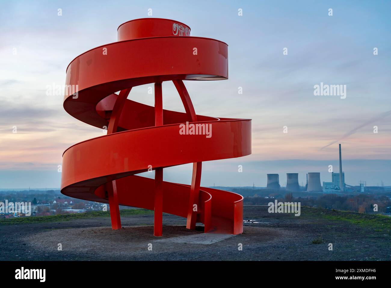 Sculpture Haldenzeichen, observation tower, Humbert spoil tip, part of ...