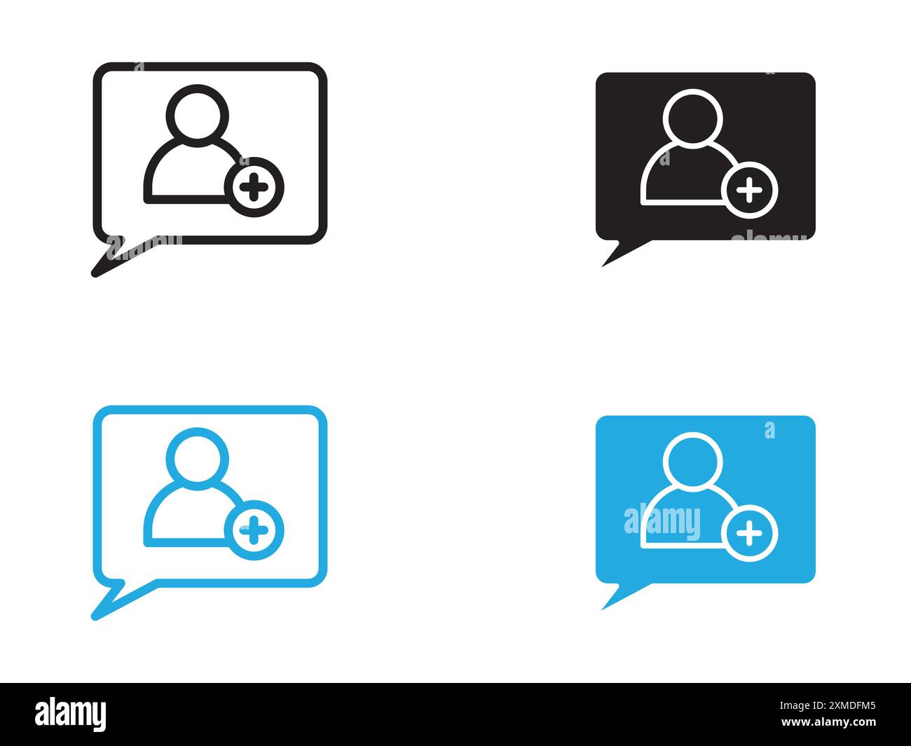 Person conversation icon vector line logo mark or symbol set collection ...