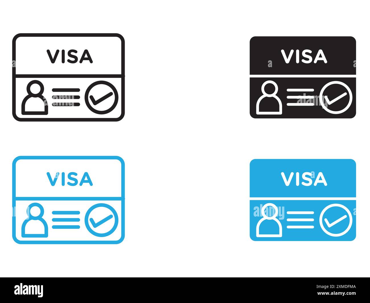 Start up visa icon vector line logo mark or symbol set collection ...