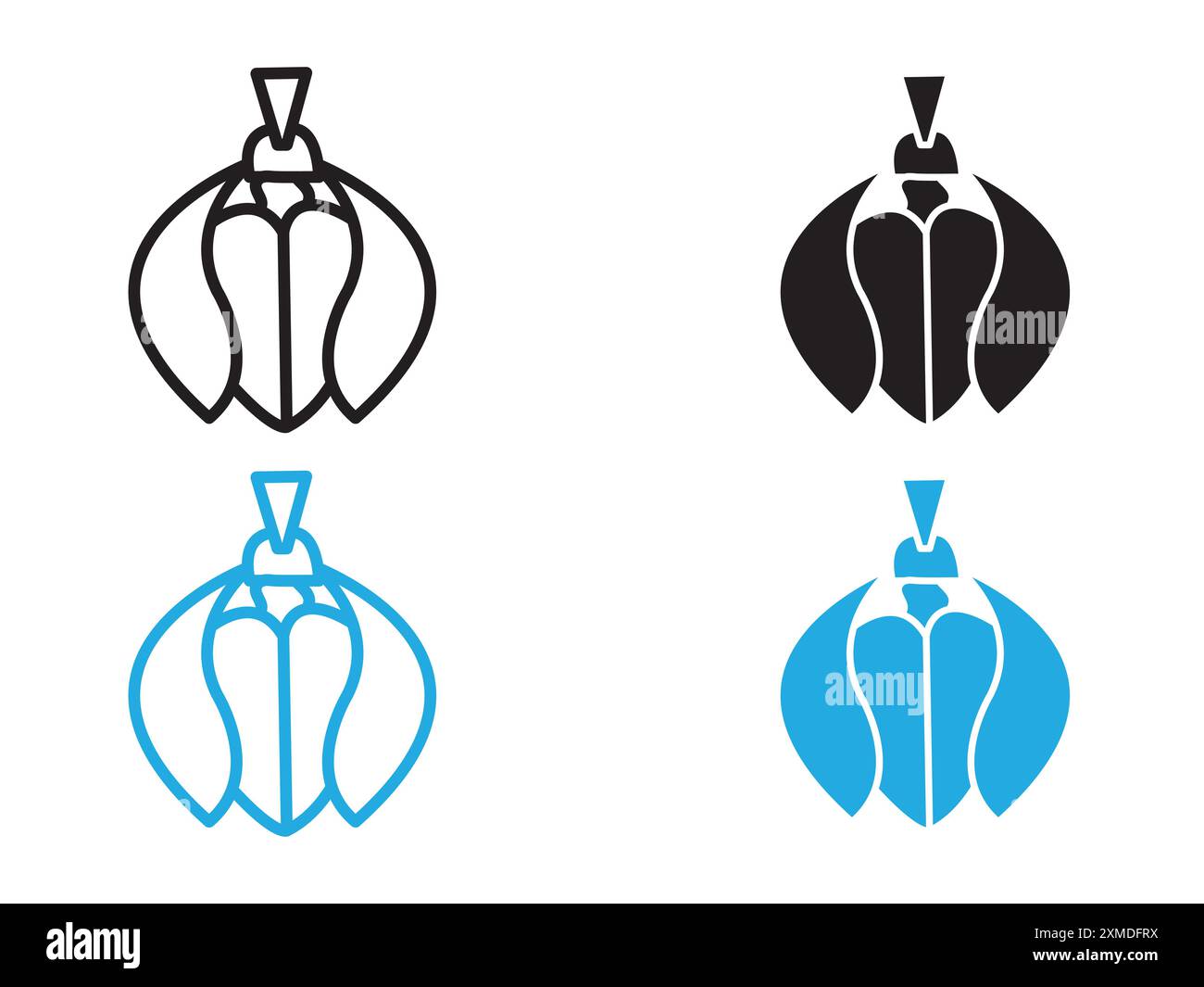 Ylang ylang icon vector line logo mark or symbol set collection outline style Stock Vector Image ...