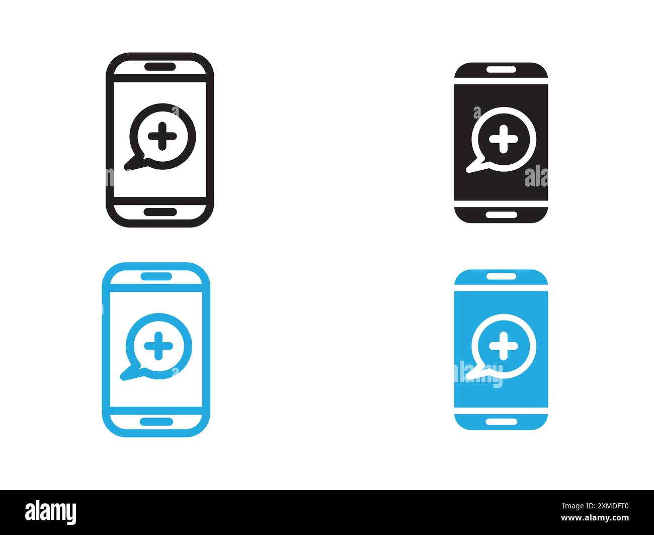 online medical consultation icon vector line logo mark or symbol set ...