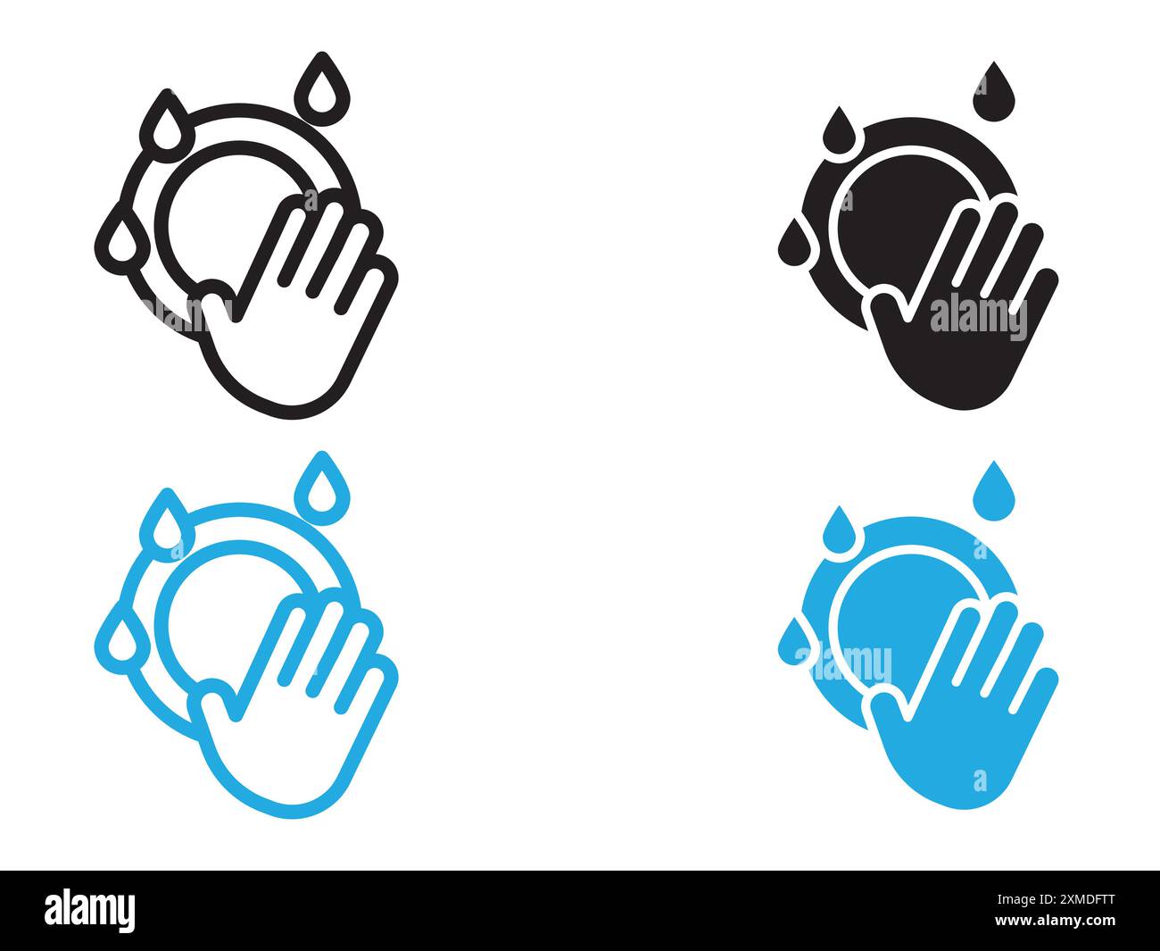 Washing plate icon vector line logo mark or symbol set collection ...