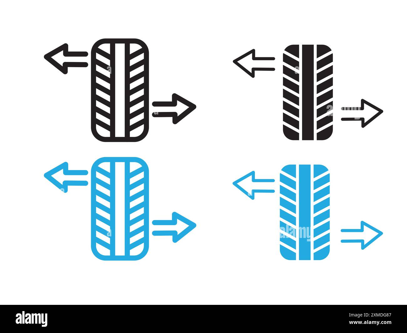 wheel alignment icon vector line logo mark or symbol set collection ...