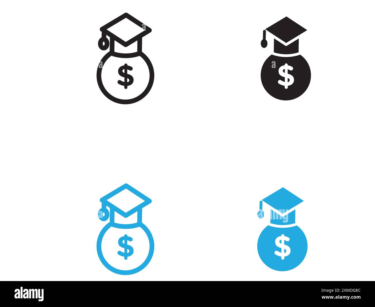 Scholarship icon vector line logo mark or symbol set collection outline ...