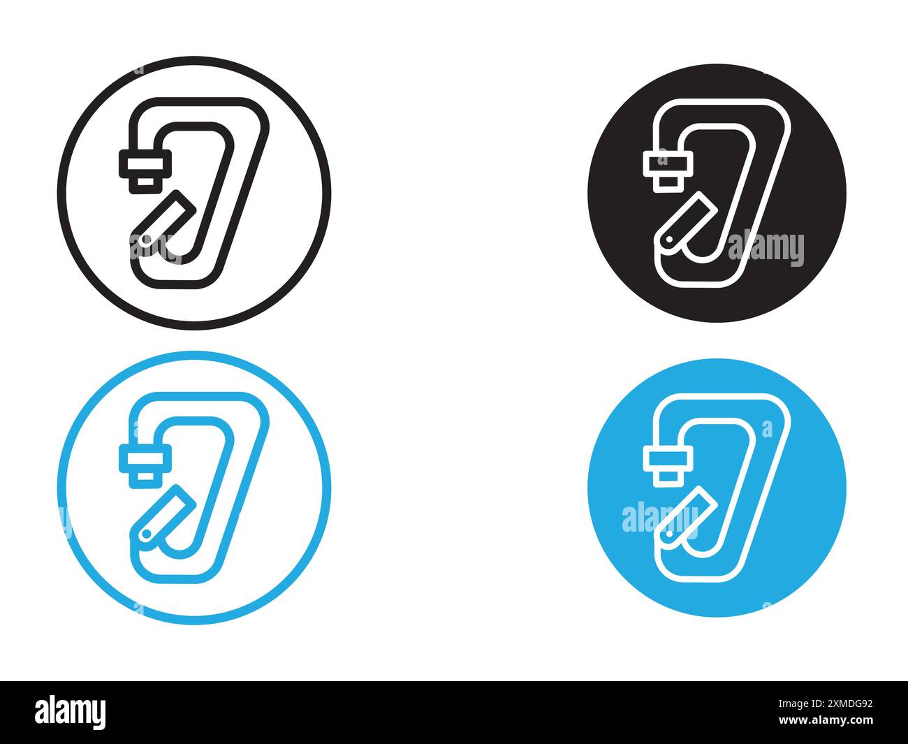 Rope Hook icon vector line logo mark or symbol set collection outline ...