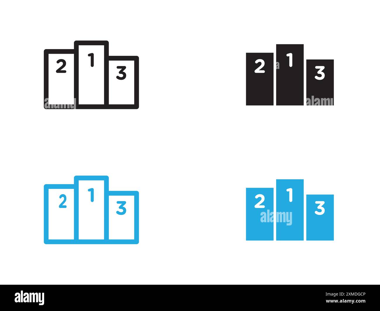 winner podium icon vector line logo mark or symbol set collection outline style Stock Vector ...